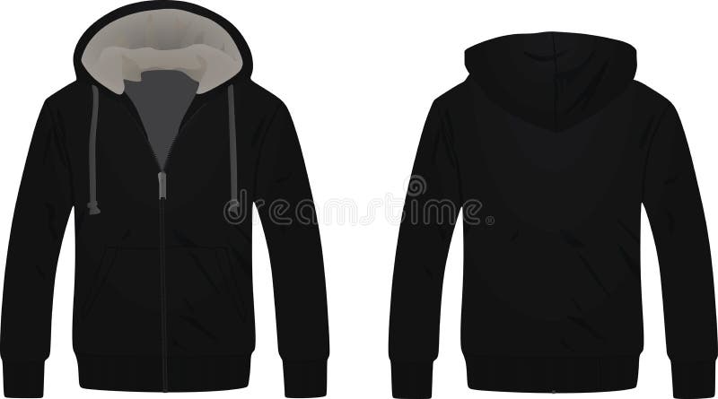 Suéter encapuchado negro ilustración del vector. Ilustración de ropas ...