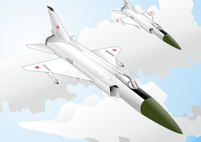 SU-15 Flagon Fighter Jet Design Stock Illustration - Illustration of ...