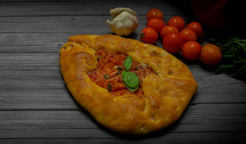 Su Mustazzeddu, Typical Sardinian Bread Topped with Tomato, Garlic and ...