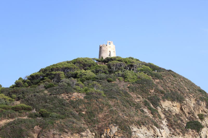 Su Portu Tower in Sardinia stock photo. Image of beach - 276143678