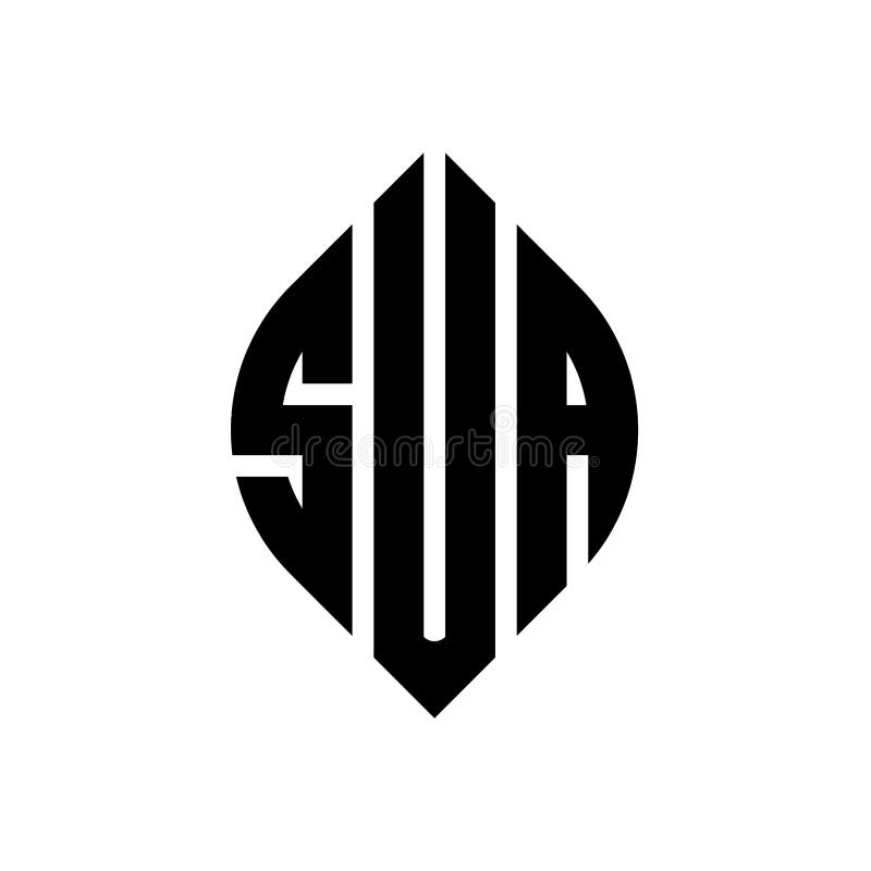 SUA Circle Letter Logo Design with Circle and Ellipse Shape. SUA ...