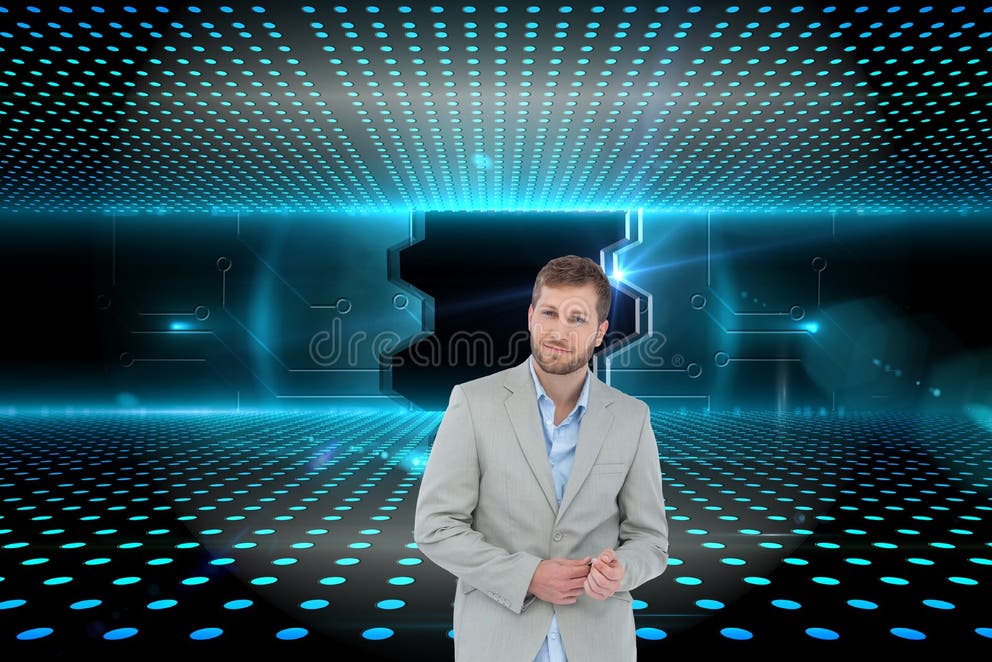 Suave man in a blazer stock photo. Image of shirt, computer - 37152776