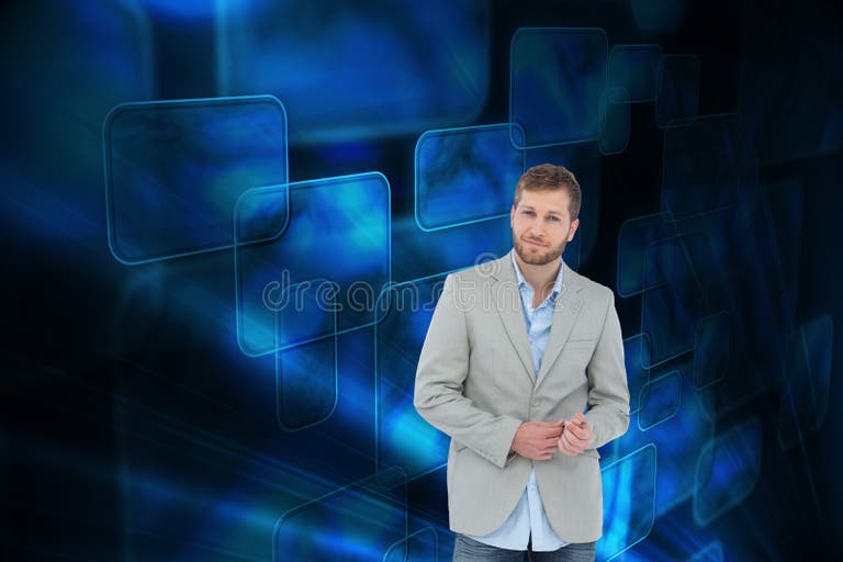 Suave man in a blazer stock illustration. Illustration of digital ...