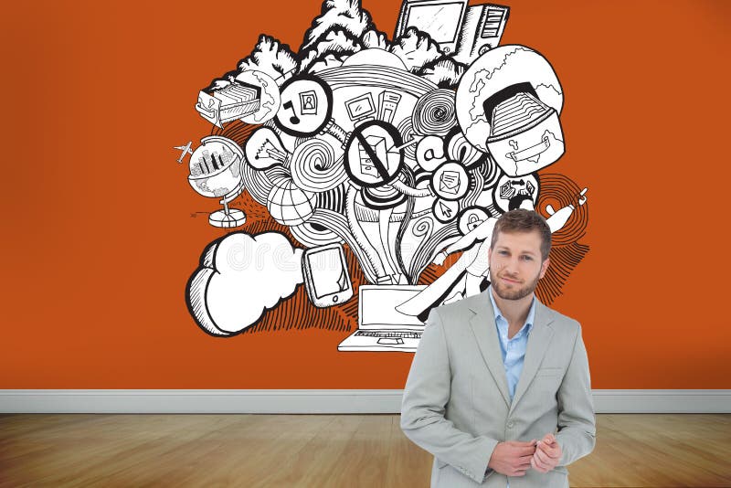 Suave man in a blazer stock image. Image of superhero - 37170555