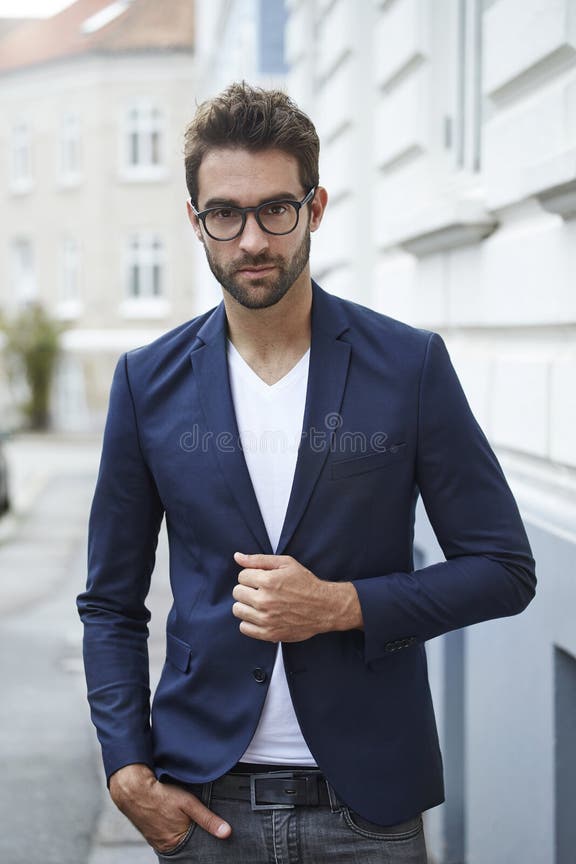 Suave man in suit jacket stock photo. Image of casual - 80178808