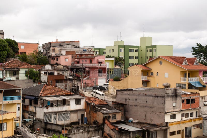 Subúrbio Do Precário De Sao Paulo Foto de Stock - Imagem de fragilidade ...