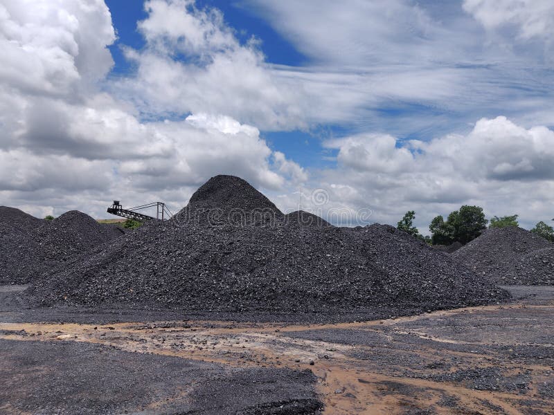 Bituminous Coal on Hand, Black and White Photograph Stock Photo - Image ...