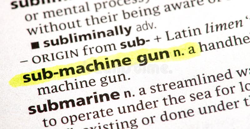 Sub machine gun stock image. Image of crime, weaponry - 279296897
