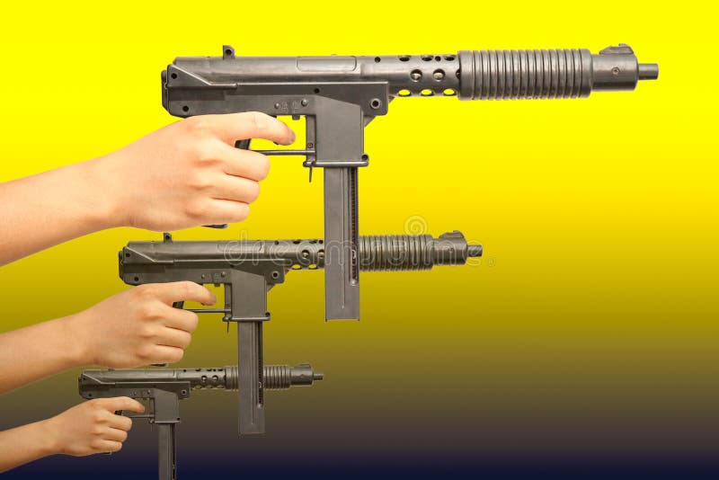 Sub-machine gun stock photo. Image of mobile, rifles - 58801890