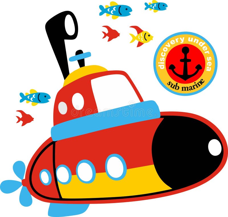 Sub Marine Under Sea Print Vector Art Stock Vector - Illustration of ...