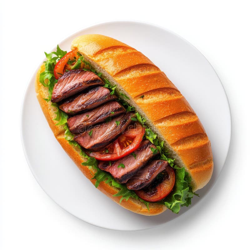 Sub Sandwich with Tuna, Set Apart on a Transparent Background Stock ...