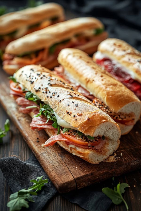 Sub Sandwiches stock photo. Image of sandwiches, meat - 379062662