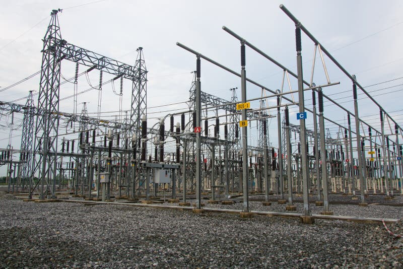 Electrical Sub-station stock photo. Image of energy, pillar - 17721400