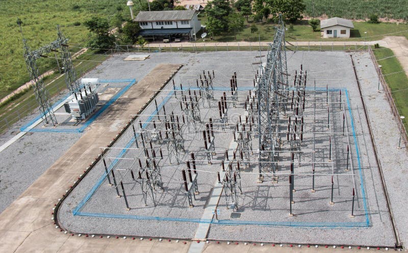 Sub Station 115 22 Kv Outdoor Type Bird Eye View Stock Photos - Free ...