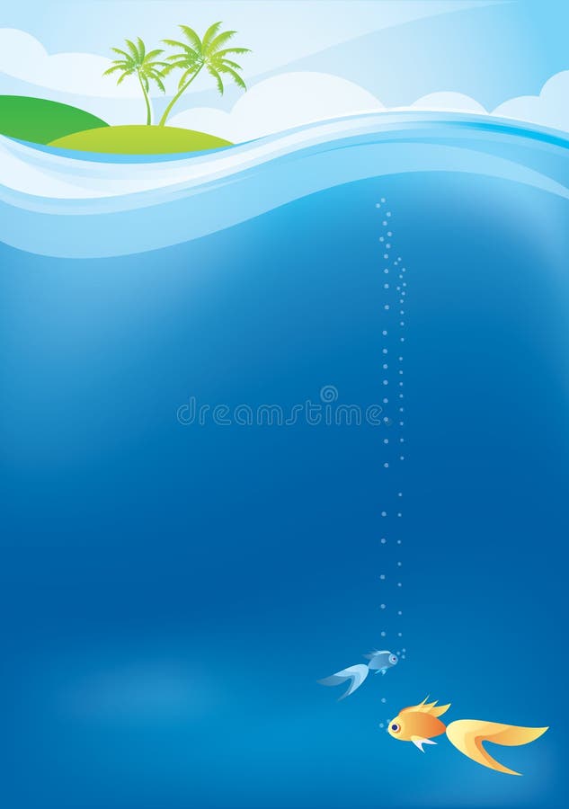 Subacuático ilustración del vector. Ilustración de verano - 19432805