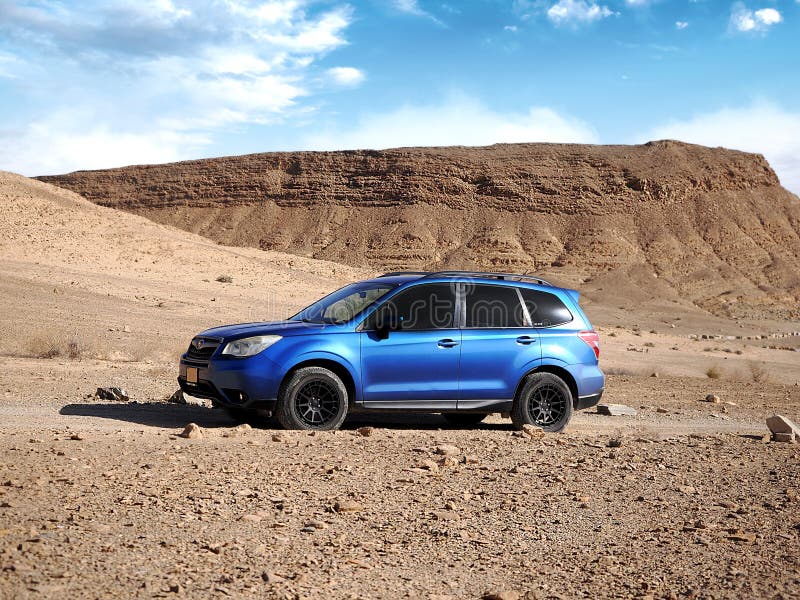 Subaru Forester 2014 in the Desert Editorial Stock Image - Image of ...