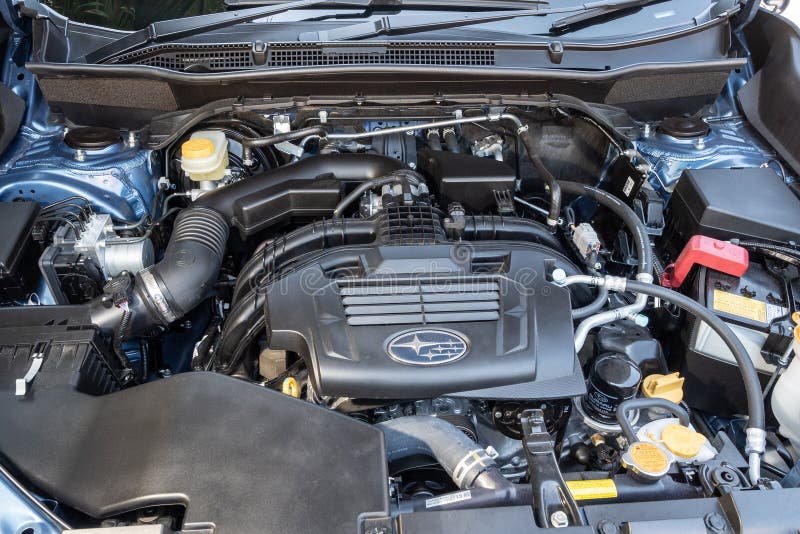 Subaru Forester 2018 Engine Editorial Image - Image of hybrid, autos ...