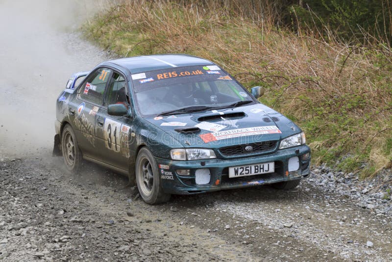 A Subaru Impreza rally car editorial photography. Image of event - 80812462