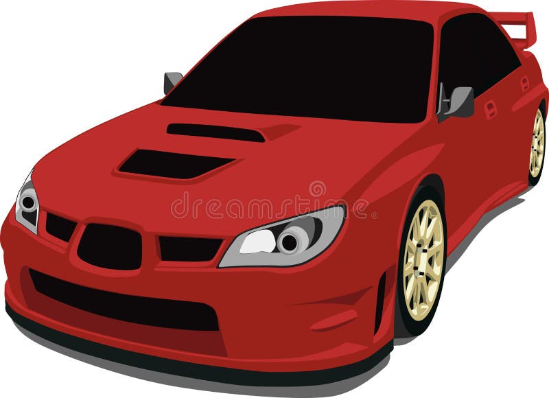 Subaru Sti stock vector. Illustration of front, race - 13323101