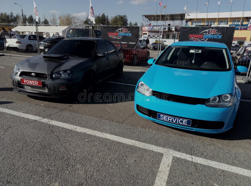 Subaru Vs Volkswagen editorial stock photo. Image of raceway - 88458763