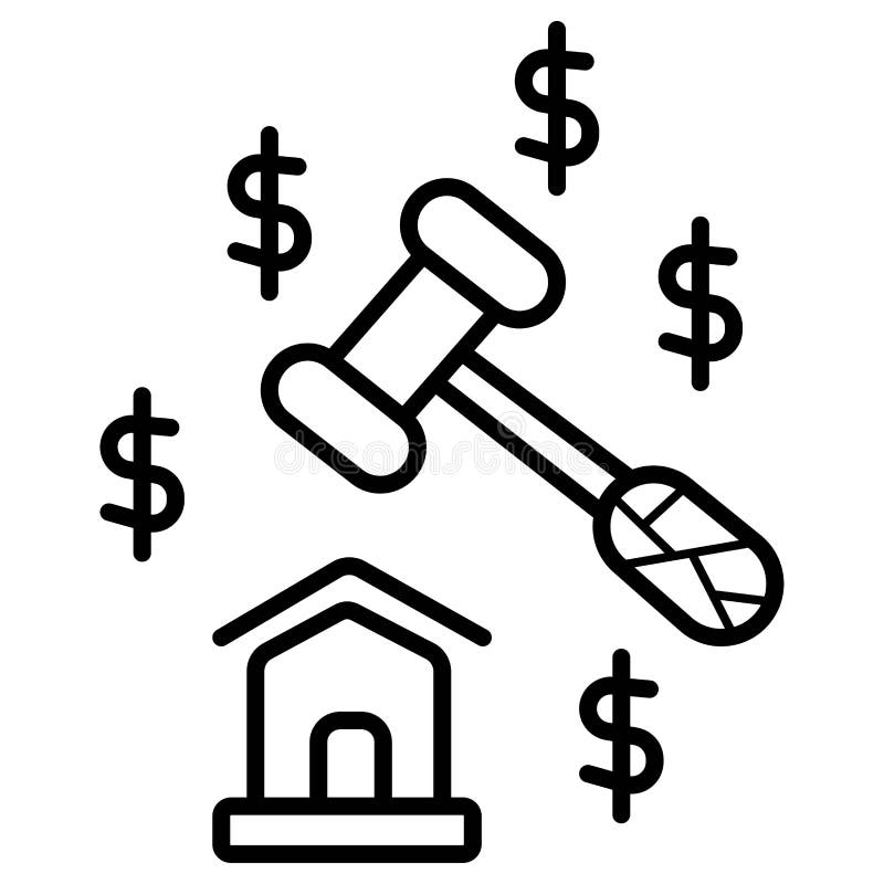 Vector Del Icono De La Subasta Stock de ilustración - Ilustración de ...