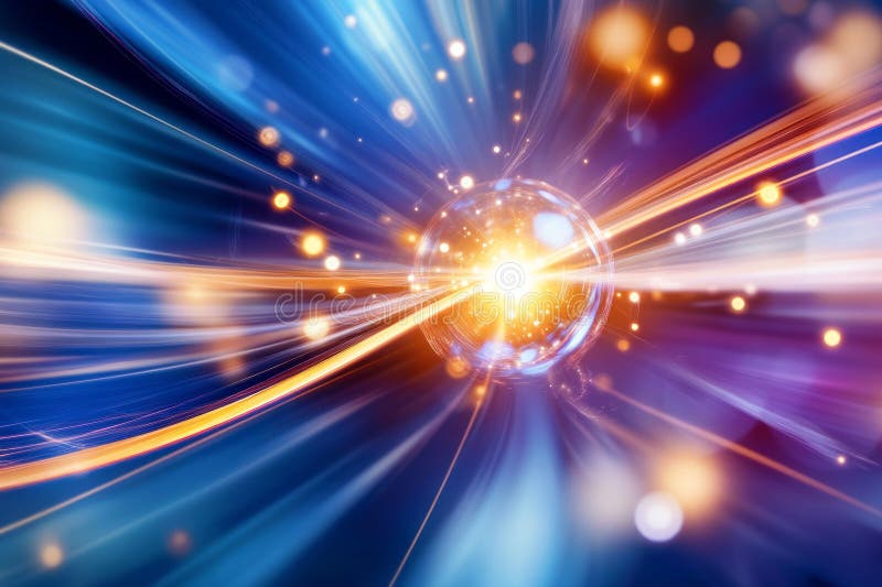 Subatomic Particles Colliding and Generating Energy in Quantum Physics ...