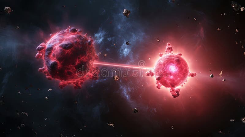 Subatomic Proton Particle Collision Nuclear Fusion Concept Stock Image Image Of Particle