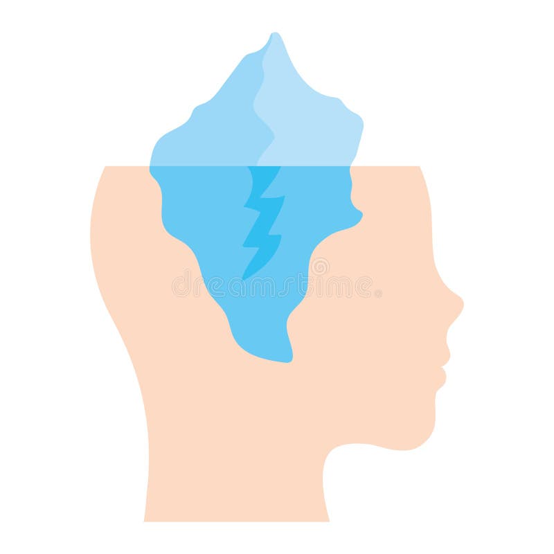 Subconscious Mind Iceberg stock illustration. Illustration of mental ...