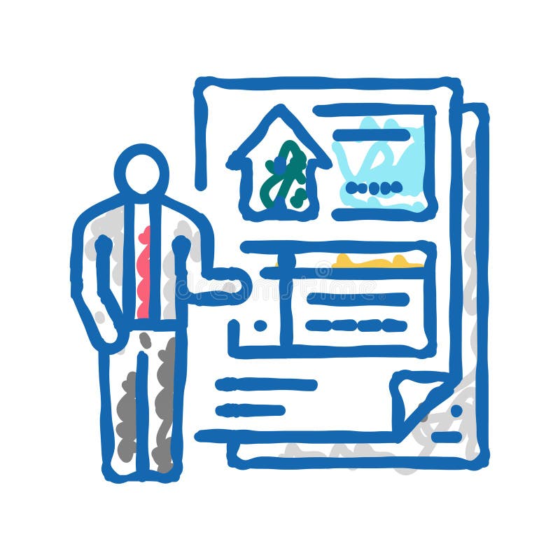 Subcontractor Bids Interior Design Icon Doodle Illustration Stock ...