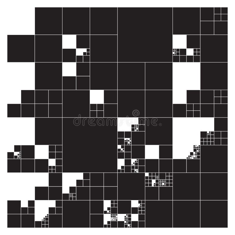 Subdivided Squares Grid System. Randomly Sized Polygons with Fixed ...