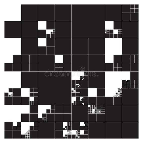 Subdivided Squares Grid System. Randomly Sized Polygons with Fixed ...