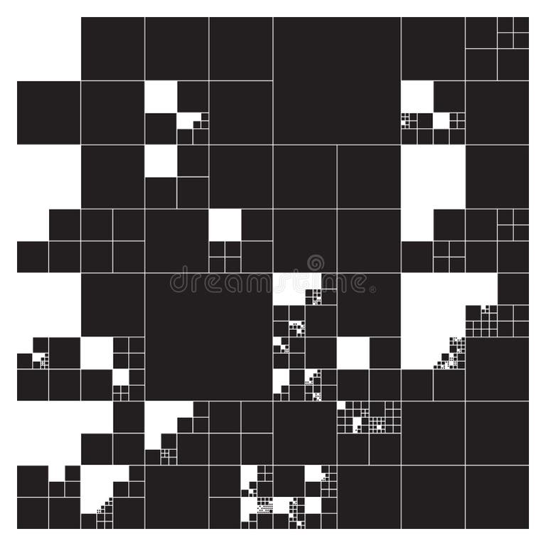 Subdivided Squares Grid System. Randomly Sized Polygons with Fixed ...