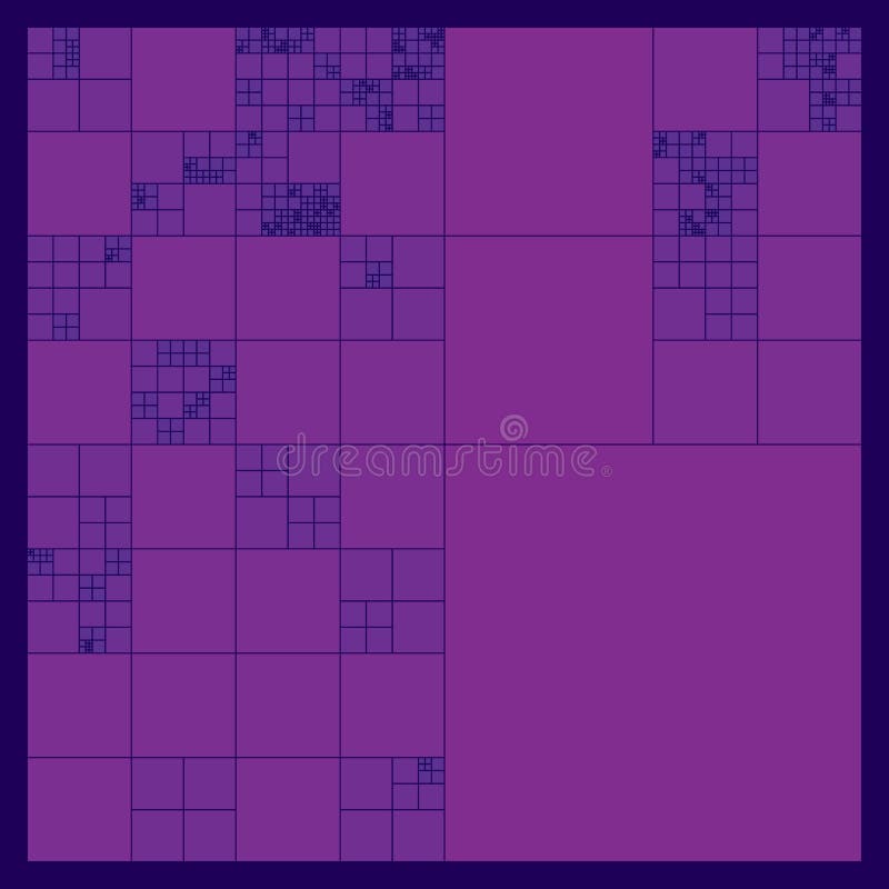 Subdivided Squares Grid System. Randomly Sized Polygons with Fixed ...