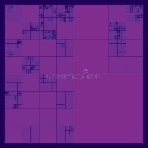 Subdivided Squares Grid System. Randomly Sized Polygons with Fixed ...