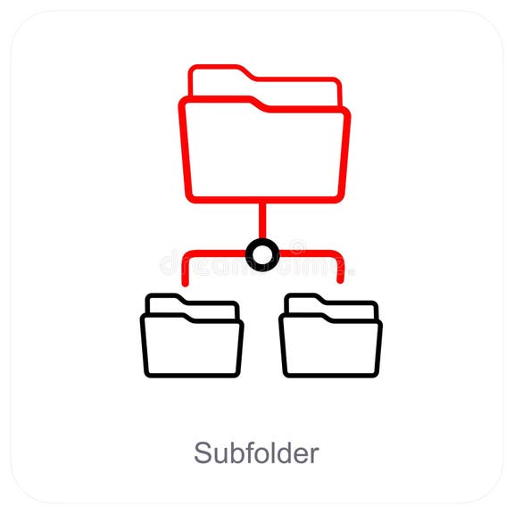 Subfolder and Folder Icon Concept Stock Vector - Illustration of folder ...