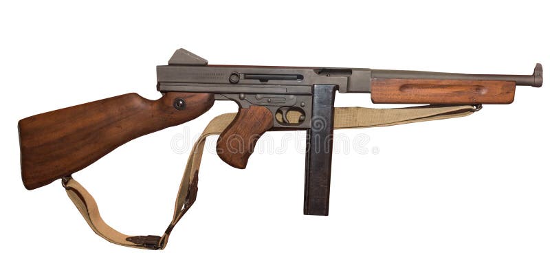 Subfusil Ametrallador De Thompson Con Los Granades De La Mano Foto de ...