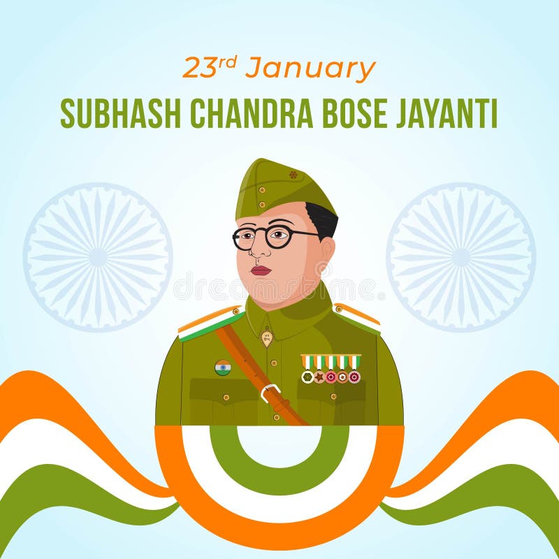 Subhash Chandra Bose Jayanti Banner Design Editorial Image ...