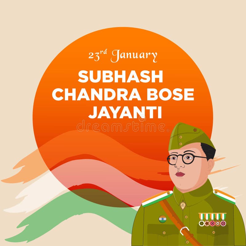 Subhash Chandra Bose Jayanti Banner Design Editorial Image ...