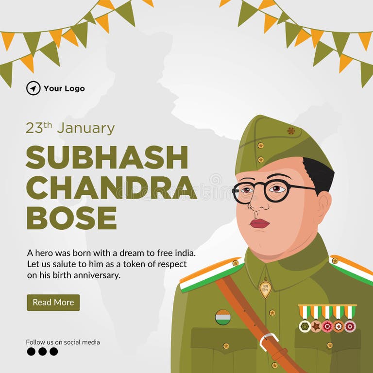 Subhash Chandra Bose Jayanti Stock Illustrations – 101 Subhash Chandra ...