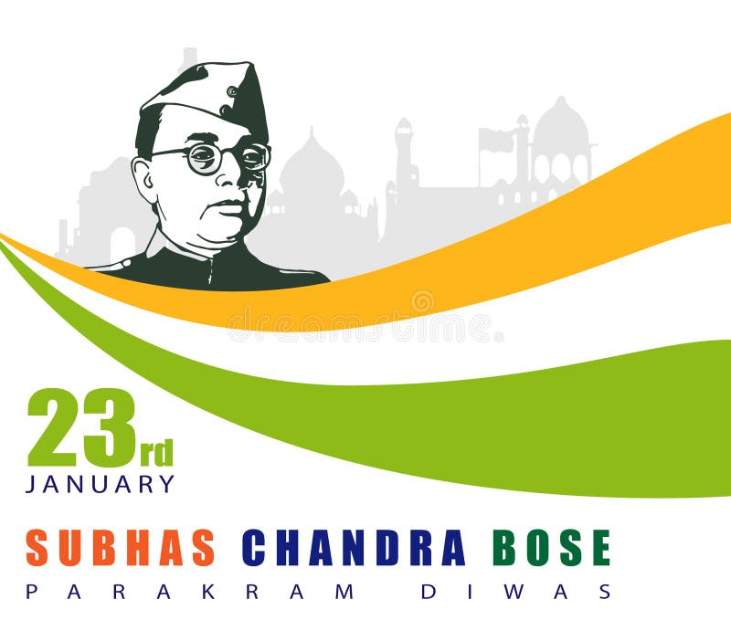 Subhash Chandra Bose Jayanti Banner Design Stock Illustration ...