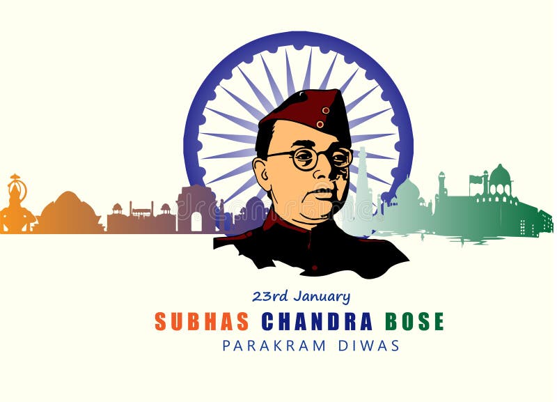 Subhash Chandra Bose Jayanti Banner Design Stock Illustration ...