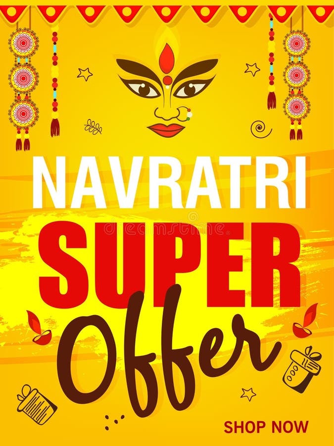 Subho Bijoya Navratri Feliz Stock de ilustración - Ilustración de devi ...