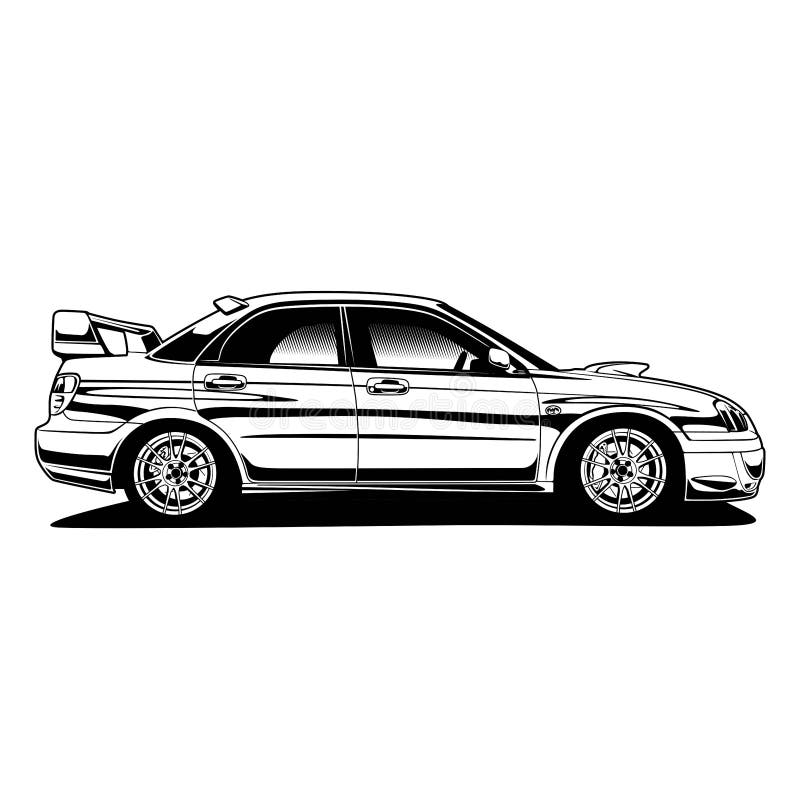 Subie car illustration stock illustration. Illustration of drive ...