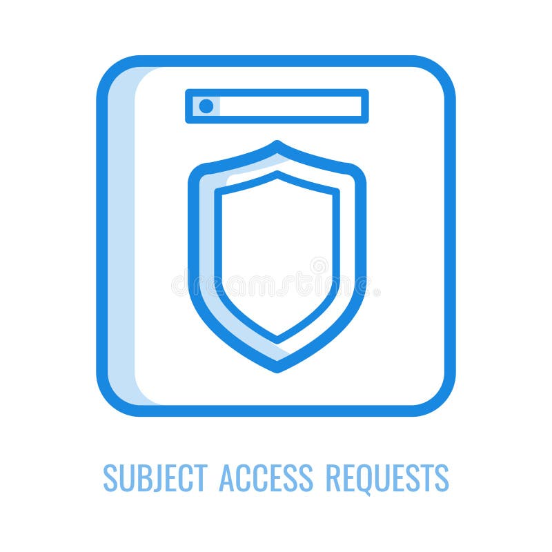 Subject Access Requests Icon - Thin Outline Symbol of General Data ...