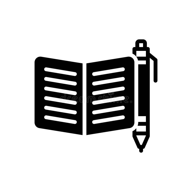 Black Solid Icon for Subject, Context and Text Stock Illustration ...