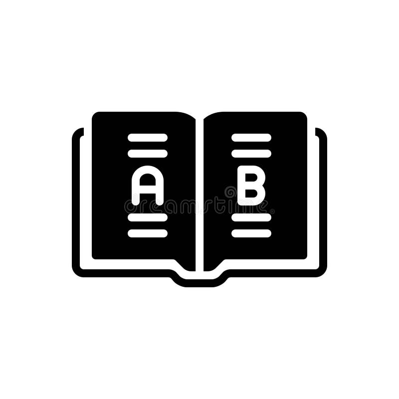 Black Solid Icon for Subject, Topic and Matter Stock Vector ...