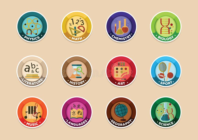 Science Label. Vector Illustration Decorative Design Stock Vector ...