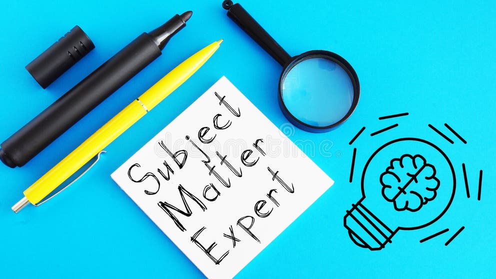 Subject Matter Expert SME is Shown Using the Text Stock Image - Image ...