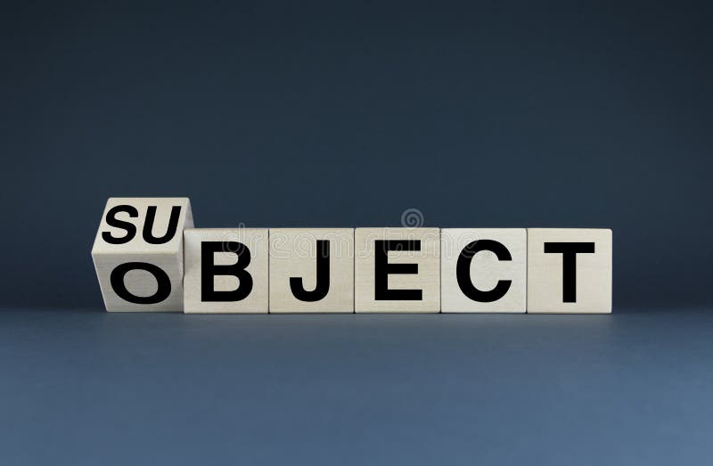 Subject or Object. Cubes Form Words Subject or Object Stock Photo ...