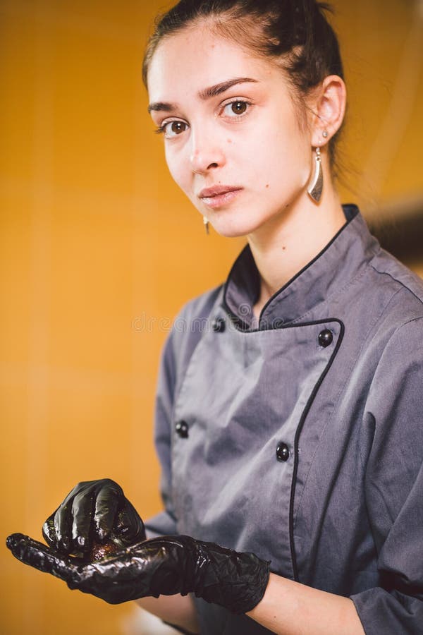 Subject Profession And Cooking Pastry Young Caucasian Woman With